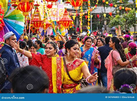 Colorful Festival Celebration In A Vibrant Outdoor Setting With