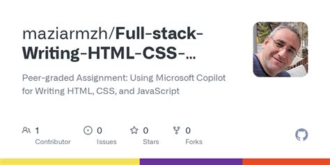 Github Maziarmzhfull Stack Writing Html Css Javascript Peer Graded Assignment Using