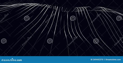 Abstract Digital Particle Wave Futuristic Dotted Wave Technology Background Vector Vector