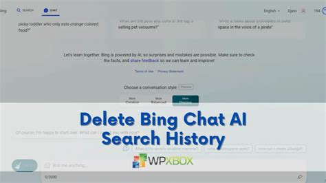 How To Delete Bing Chat Ai Search History