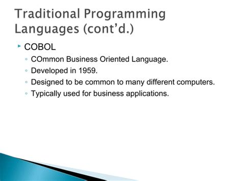 Introduction Programming Languages Ppt Programming Languages
