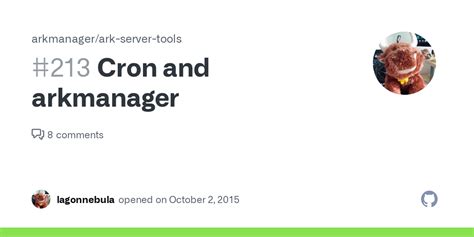 Cron And Arkmanager Issue Arkmanager Ark Server Tools GitHub