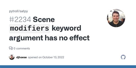 Scene `modifiers` Keyword Argument Has No Effect · Issue 2234