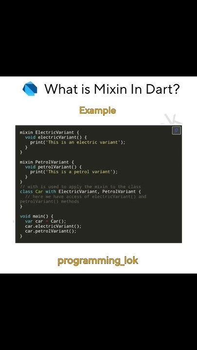 Q22 Mixin In Dart Flutter App Coding Dart Coder Programming Codinglife