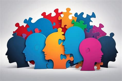 Premium Photo Problem Solving Concept Teamwork Or Community Group Of Colorful Silhouette Heads