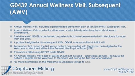 Medicare G0438 G0439 Two Annual Wellness Visit Codes