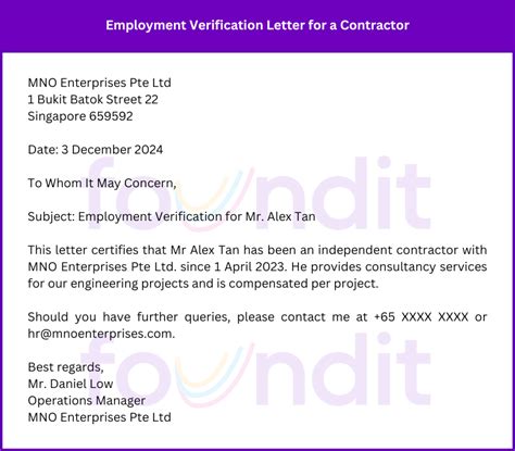 Employment Verification Letter Tips Template And Examples 2026