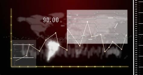 Financial Data Chart Image Over Fluctuating Stock Market Graph Stock