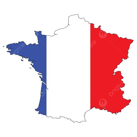 Country Outline With The Flag Of France Border Contour Land
