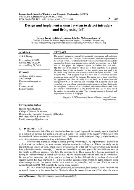 Iot Based Anti Theft Detection And Alarm System Using Nodemcu And Blynk