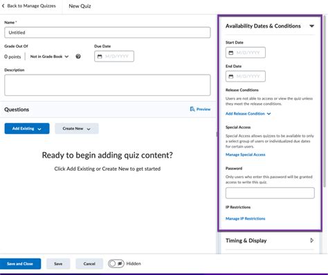 create a quiz ppsc elearning knowledge base and support