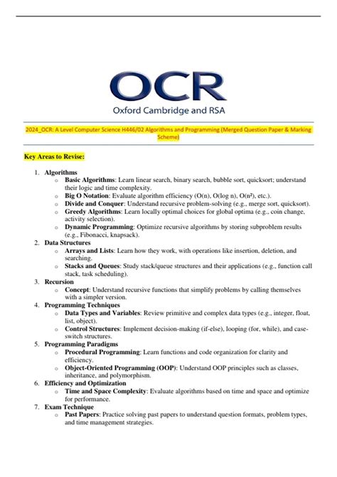 2024ocr A Level Computer Science H44602 Algorithms And Programming Merged Question Paper