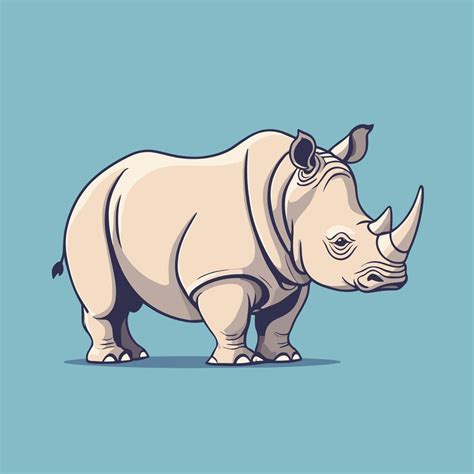 Ai Generated Rhino Cartoon Illustration Clip Art Vector Design 42369919