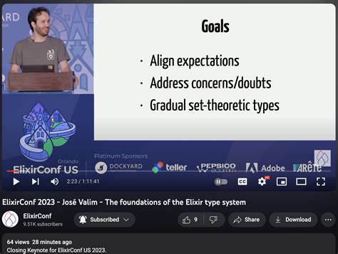 [video] elixirconf 2023 josé valim foundations of the `elixir` type