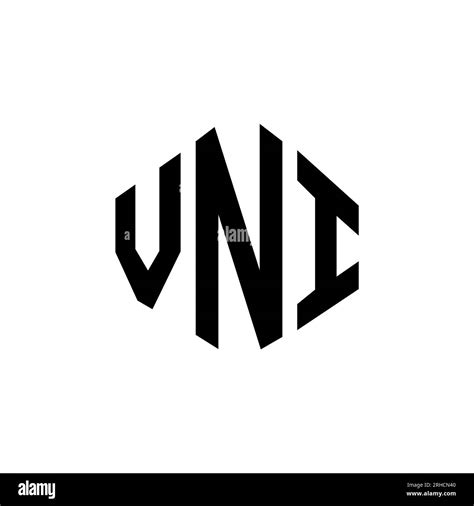 VNI Letter Logo Design With Polygon Shape VNI Polygon And Cube Shape Logo Design VNI Hexagon