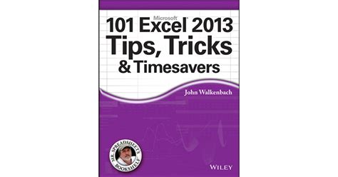 101 Excel 2013 Tips Tricks And Timesavers Book
