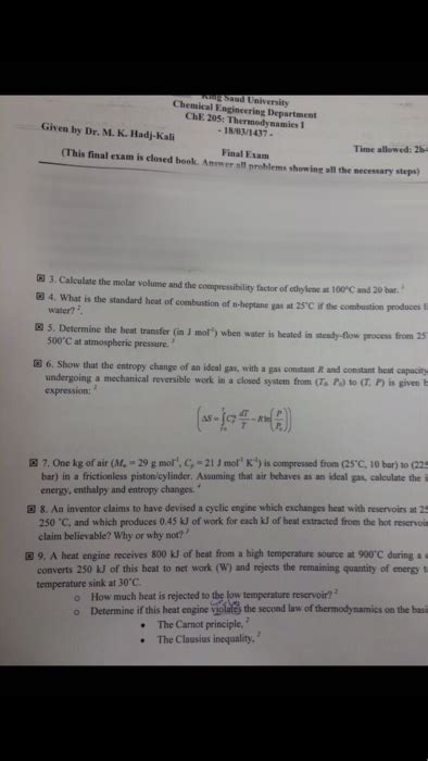 Solved Calculate The Molar Volume And The Compressibility