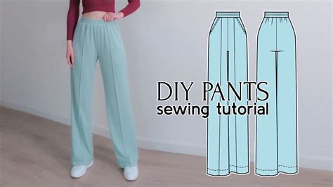 Diy Comfy Straight Leg Pants Welastic Waistband Pdf Sewing Pattern