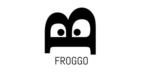 Quirky Black Frog Face Logo On White Background Free Stock Template Pikwizard