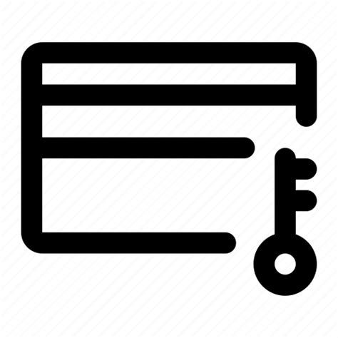 Smart Lock Identity Card Security Card Secure Pass Key Icon