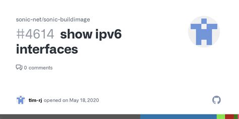 Show Ipv6 Interfaces · Issue 4614 · Sonic Netsonic Buildimage · Github
