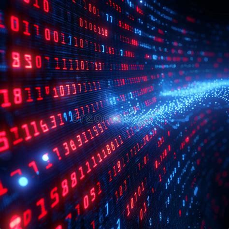 Digital Binary Data Encryption Computer Virus Abstract Secure Technology Background Stock