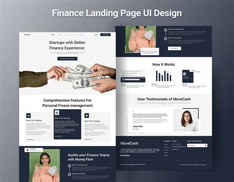 finance landing page uiux design behance