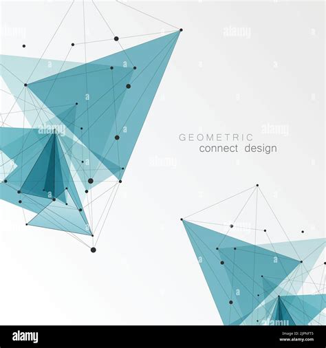 Geometric Triangle Vector Background Triangles Connect Pattern For Business Presentations