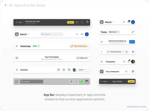 Navbar Ui Design Exploration — App Bar Templates Styles Usability Review Bar Website Design