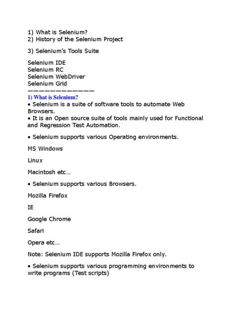 Selinium Introduction 1 And 2 Download Free Pdf Selenium Software