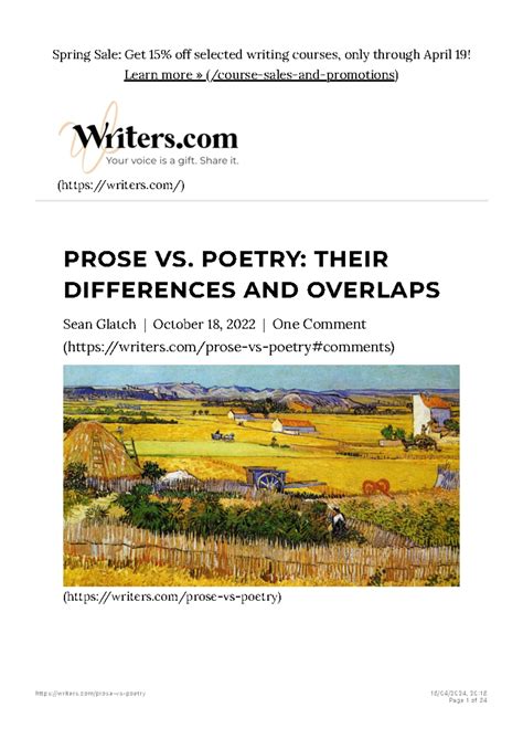 Prose Vs Poetry Their Differences And Overlaps Writers Spring Sale Get Off Selected