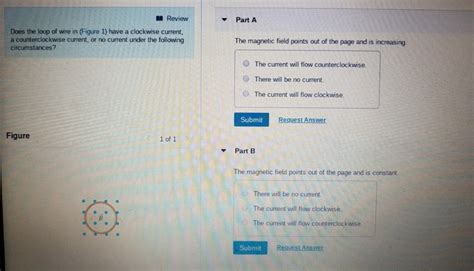 solved review part a does the loop of wire in figure 1