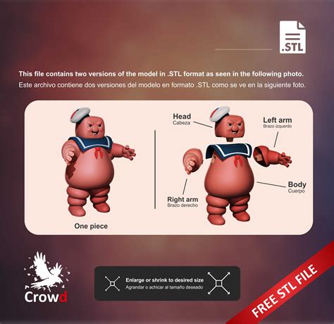 Free 3d File Marshmallow Ghostbusters 👻・3d Printing Template To