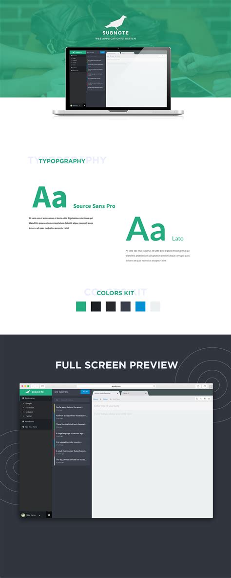 Note Application UI On Behance