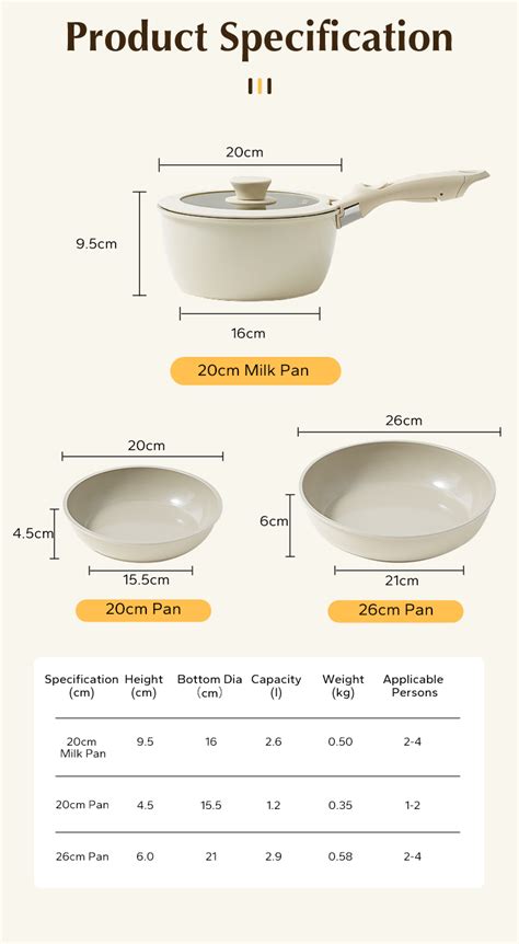 Redchef Removable Handle Series Nonstick Ceramic Rock Cookware Set 5pcs