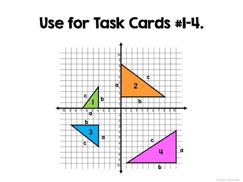 Pythagorean Theorem On A Coordinate Plane Task Cards Bright In