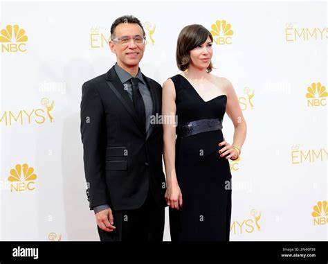 Fred Armisen Left And Carrie Brownstein Arrive At The 66th Primetime Emmy Awards At The Nokia