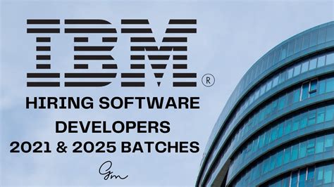 Ibm Hiring Freshers For Software Developer 2021 And 2025 Batches Gowtham M Youtube