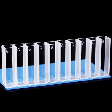 Glass Standard Cuvette Flat Bottom 10mm Pathlength 35 Ml 10pcea