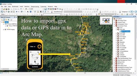 How To Import Gpx Data Data In Arcgisgps Data Add On Arc Map Youtube