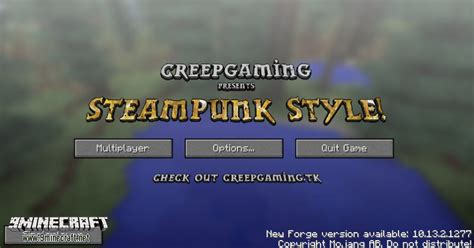 Custom Main Menu Mod 1minecraft