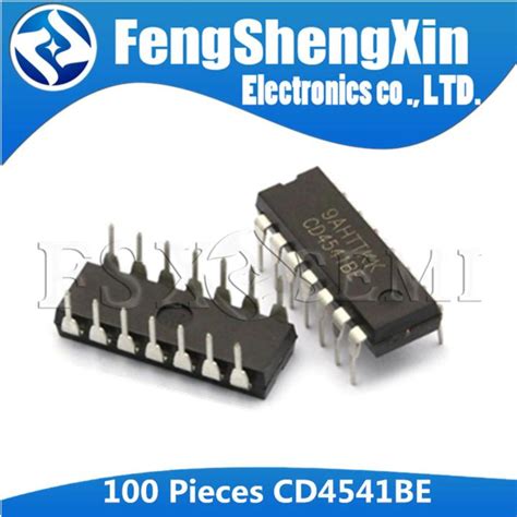 100pcslot Cd4541be Dip 14 Cd4541 Programmable Timer Ic Bd