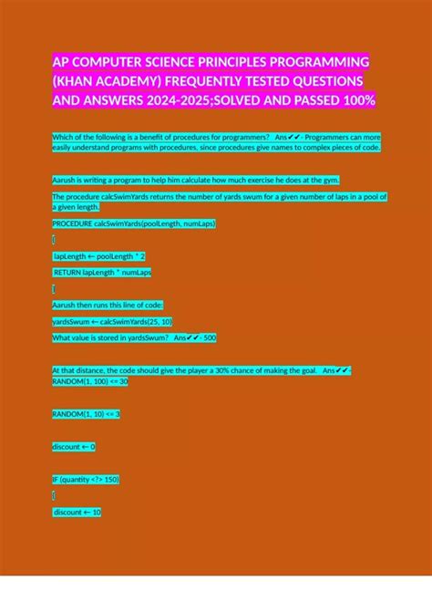 ap computer science principles programming khan academy frequently