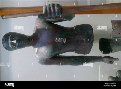 Copper Statuette Of King Pepi I Of Egypt From The Temple Of Horus At