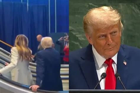 Un Escalator Stops Midway Teleprompter Fails Trump Questions If It