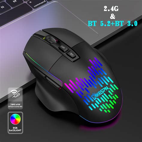 무선 마우스 블루투스 Rgb 마우스 Type C 충전식 무선 마우스 백라이트 인체 공학적 게임 Usb 광학 마우스 Pc 노트북 용 마우스 Aliexpress