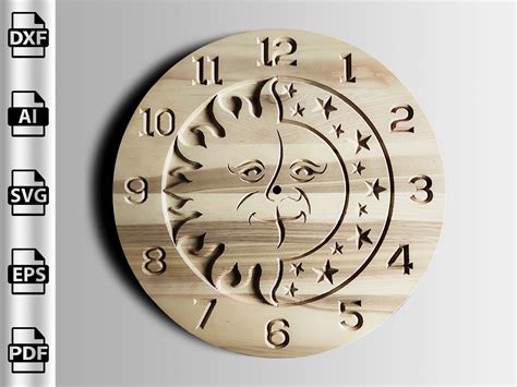 Cnc Files Wall Clock Sun And Moon Model Vector Graphic Dxf Etsy Cnc Files Wall Clock Sun And Moon Model Vector Graphic Dxf Etsy