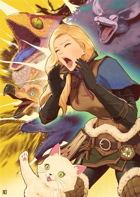 Pukei Pukei Kulu Ya Ku Paolumu Tzitzi Ya Ku And Coral Pukei Pukei Monster Hunter Drawn By