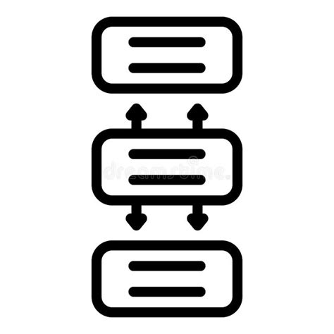 Software Icon Outline Vector Build Process Stock Illustration