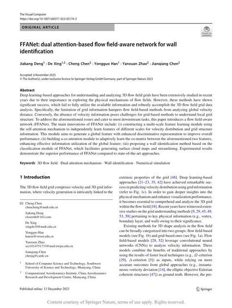 Ffanet Dual Attention Based Flow Field Aware Network For Wall Identification